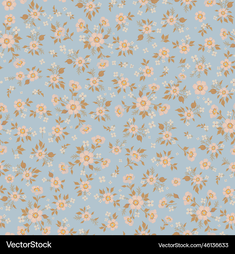 Seamless floral pattern with ancient folk flowers Vector Image