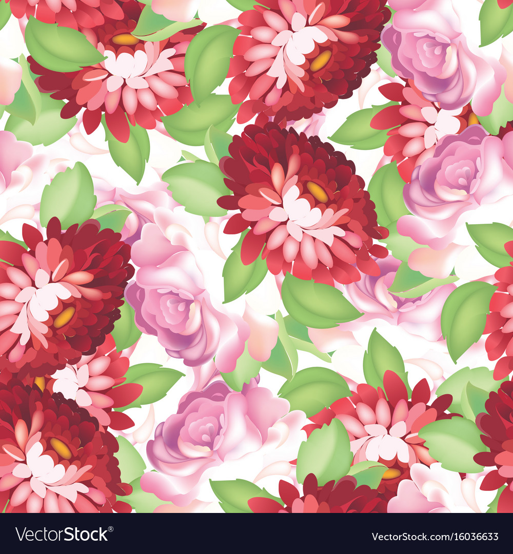 Seamless rose pattern Royalty Free Vector Image