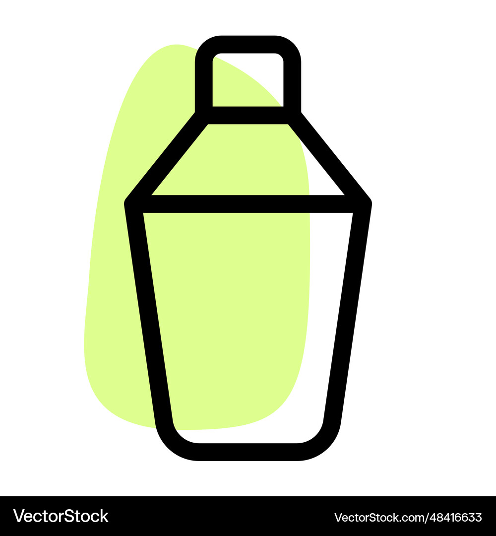 Shaker bottle for mixing coffee ingredients Vector Image