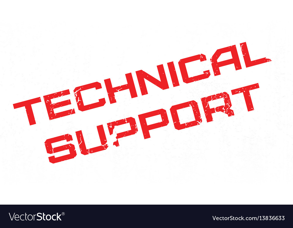 Technical support rubber stamp Royalty Free Vector Image