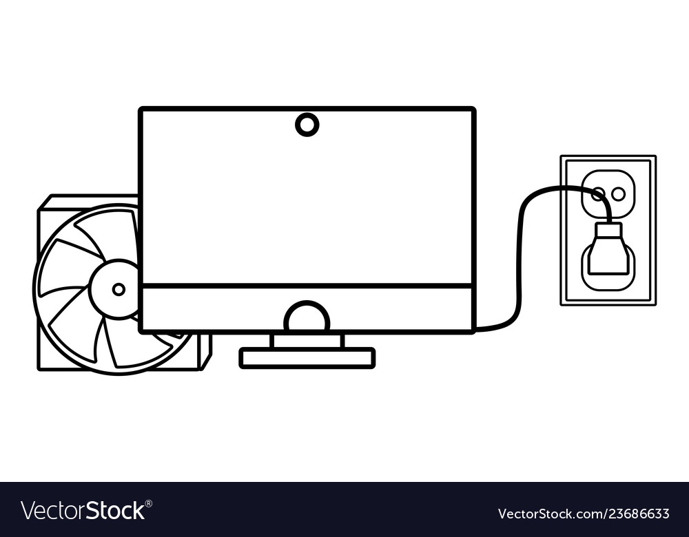 Technology computing cartoon Royalty Free Vector Image
