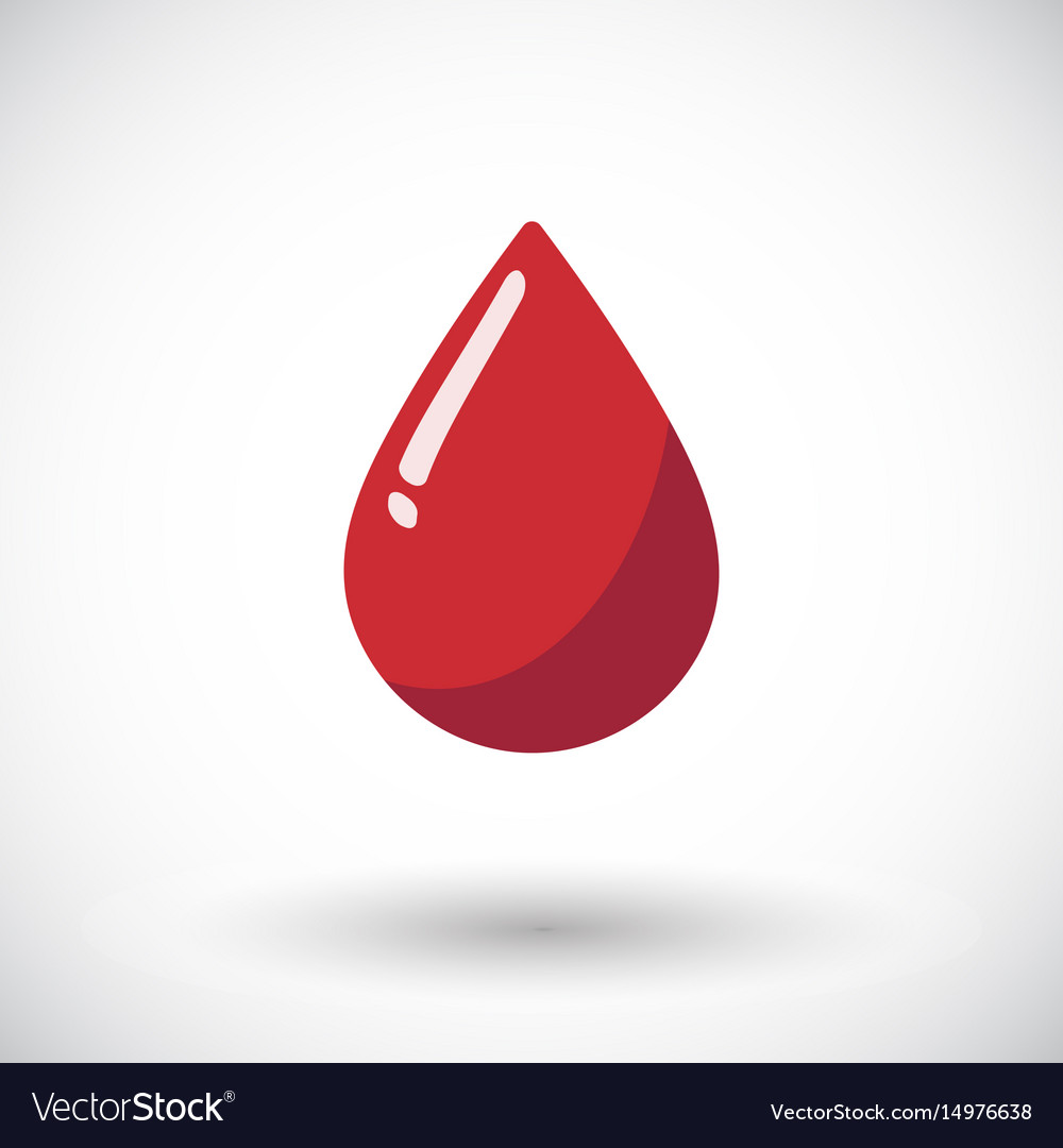 Blood drop flat icon Royalty Free Vector Image Blood drop flat icon Royalty Free Vector Image