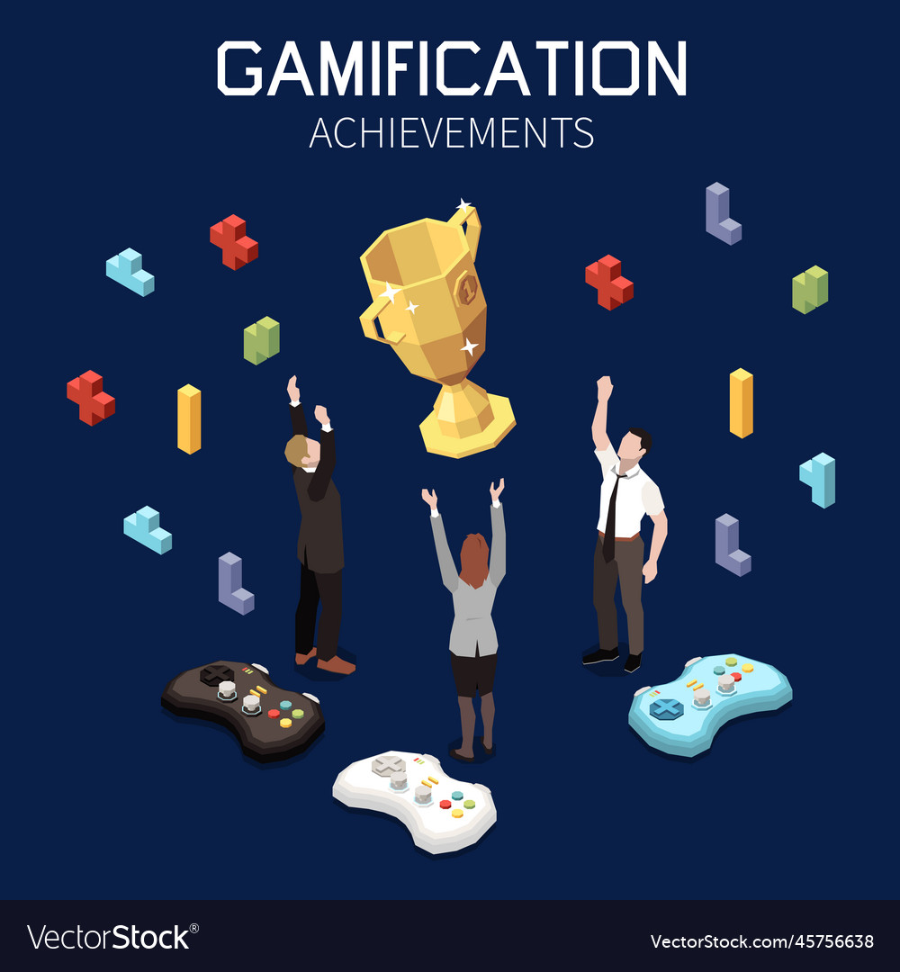 Business gamification concept Royalty Free Vector Image Business gamification concept Royalty Free Vector Image