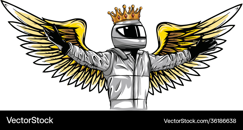 Car racing man cartoon design Royalty Free Vector Image