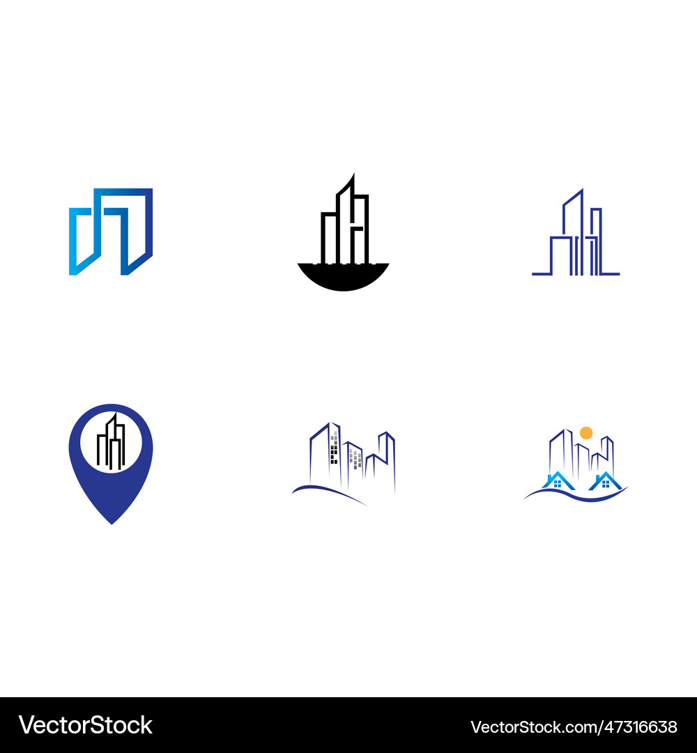 Creative modern abstract real estate logo design Vector Image