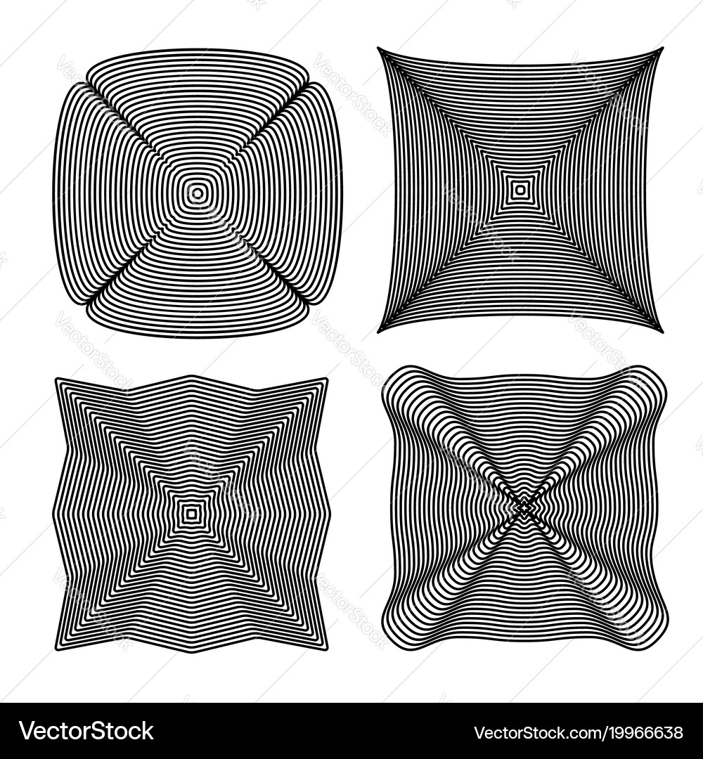 Elements of design square striped details Vector Image