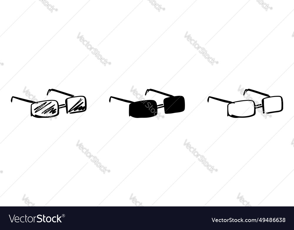 Eyeglasses Silhouette Royalty Free Vector Image