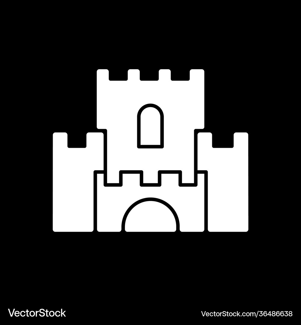 Fantasy film dark mode glyph icon Royalty Free Vector Image