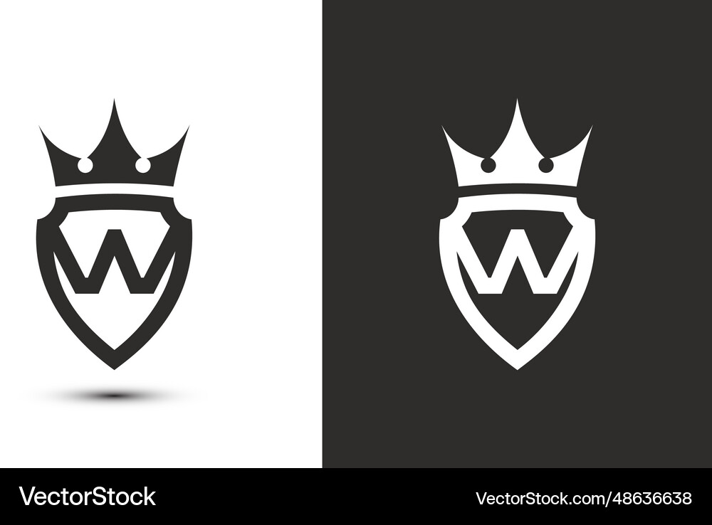 Letter w initials signature logotype elegant logo Vector Image
