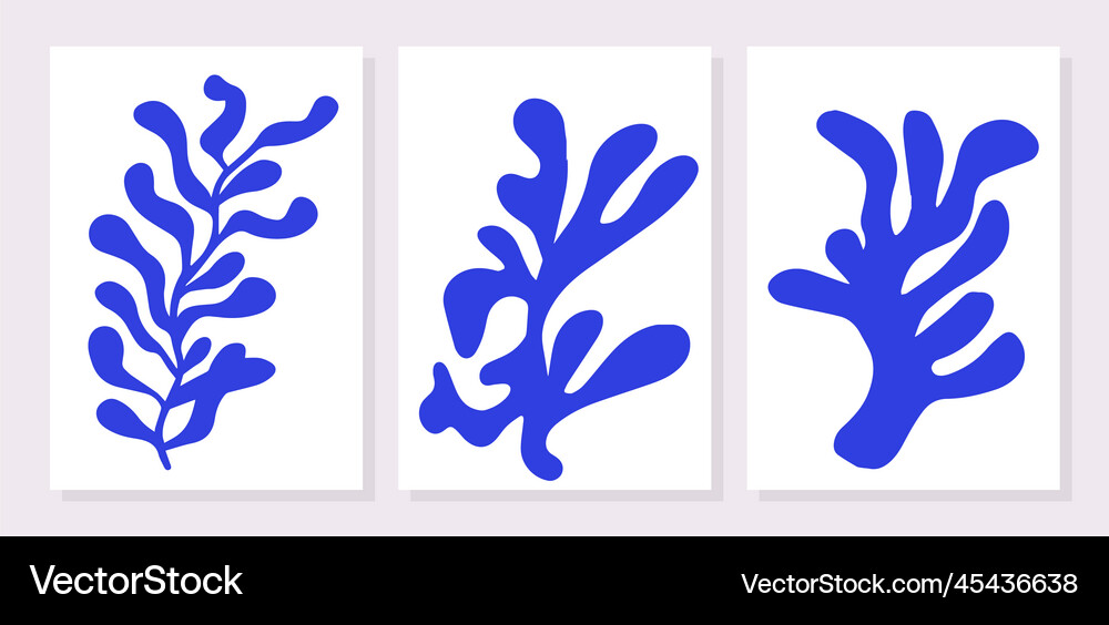 Matisse abstract art set aesthetic modern art Vector Image