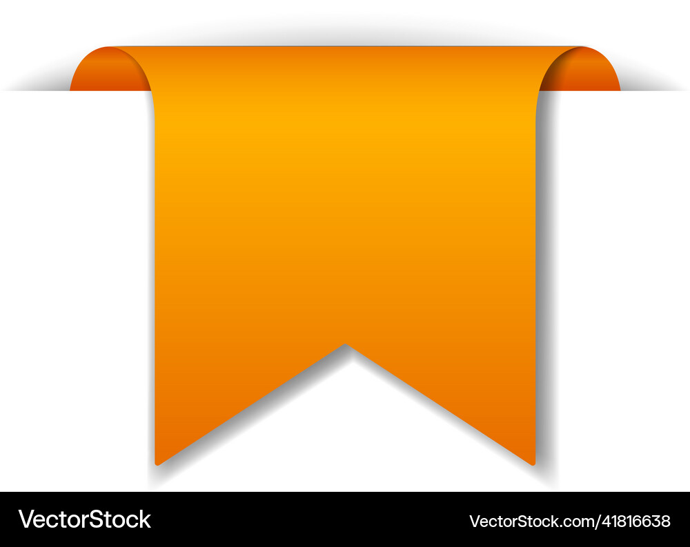 Orange banner design on white background Vector Image