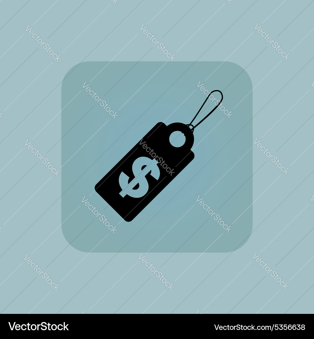 Pale blue dollar price icon Royalty Free Vector Image