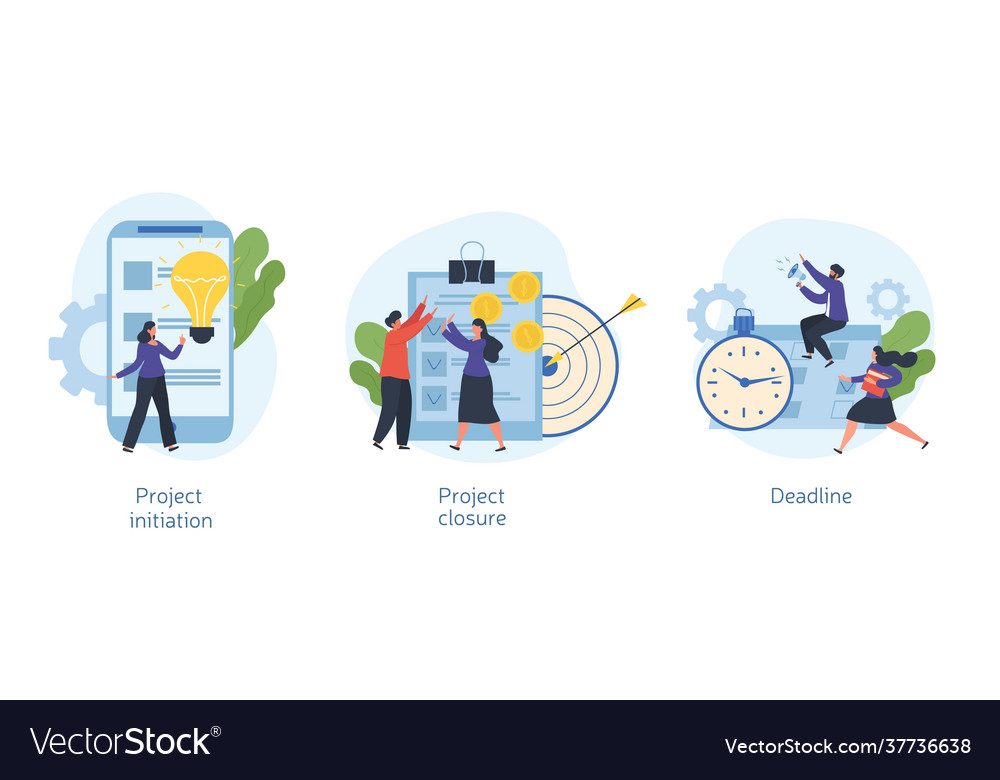 Project lifecycle concept Royalty Free Vector Image