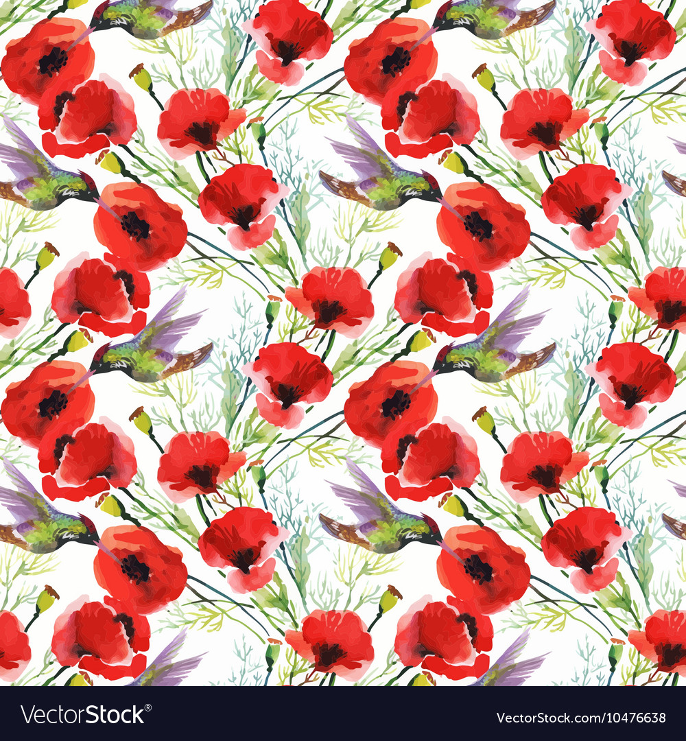 Watercolor hand drawn seamless pattern Royalty Free Vector