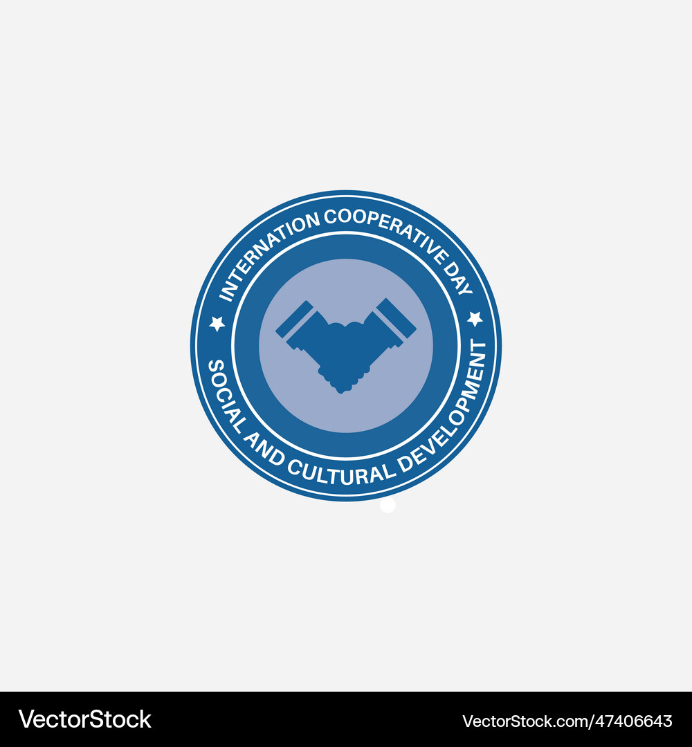 Annual international cooperative day Royalty Free Vector