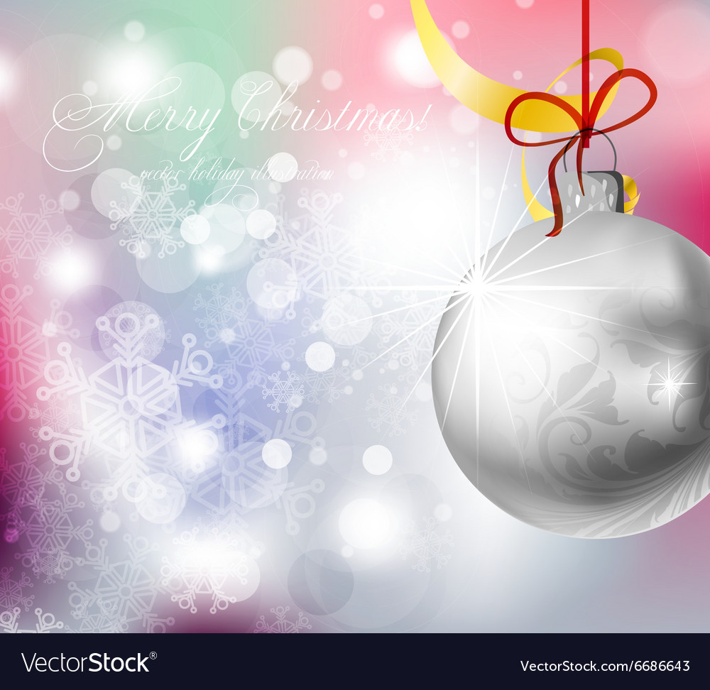 Christmas background with baubles Royalty Free Vector Image