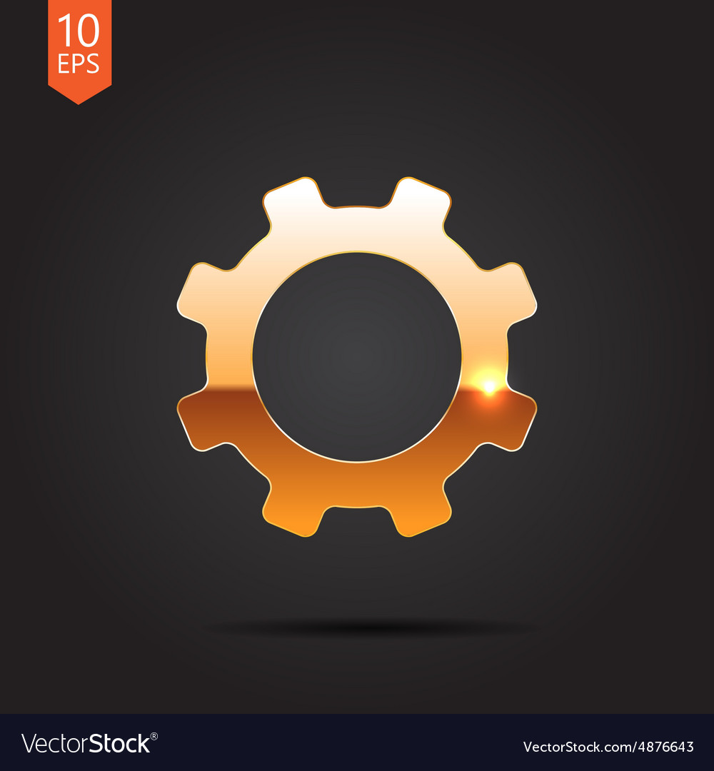 Cogwheel icon eps10 Royalty Free Vector Image - VectorStock