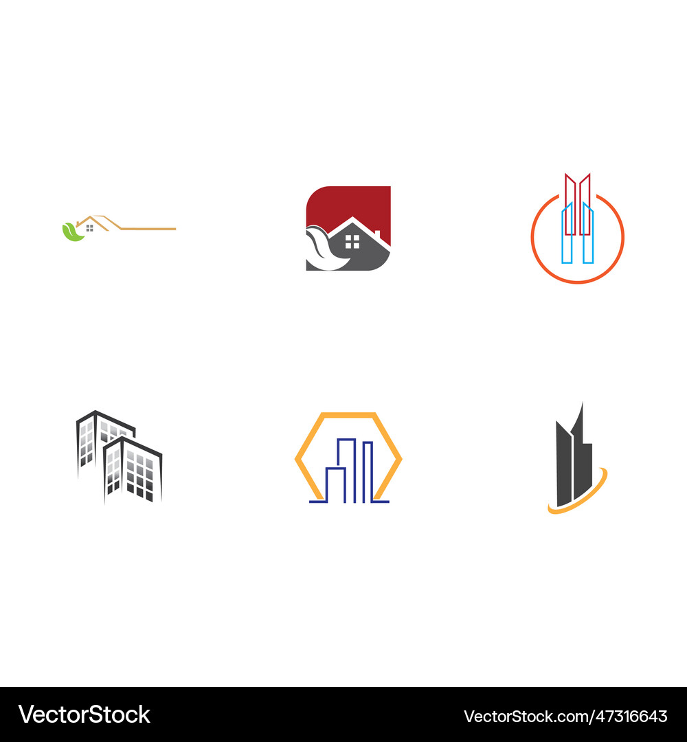 Creative modern abstract real estate logo design Vector Image