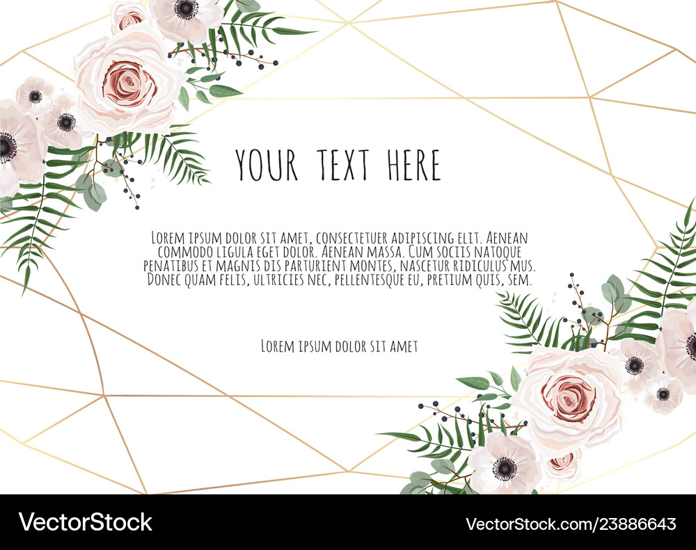 Floral design card greeting postcard Royalty Free Vector
