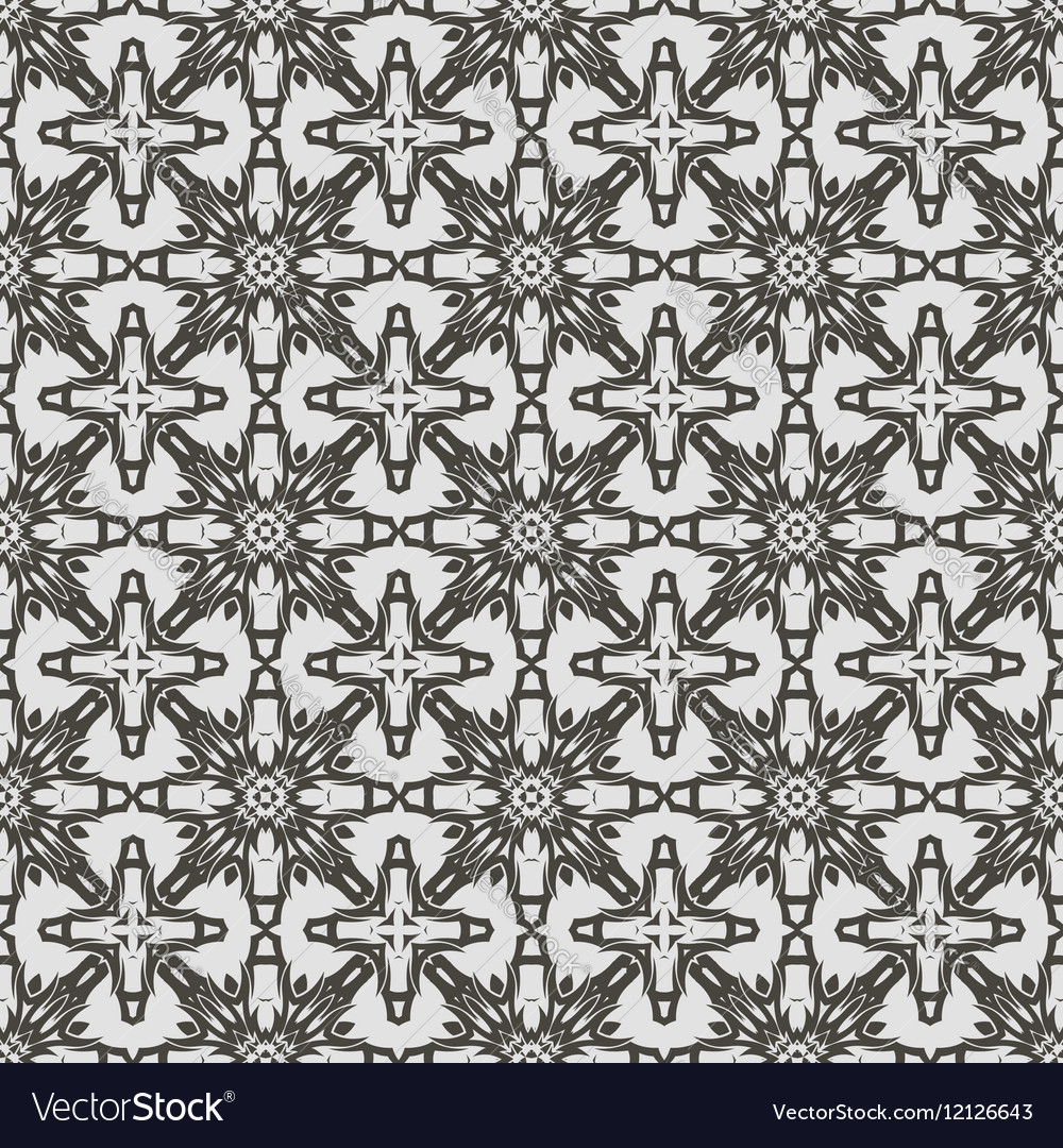Grey ornamental seamless line pattern Royalty Free Vector