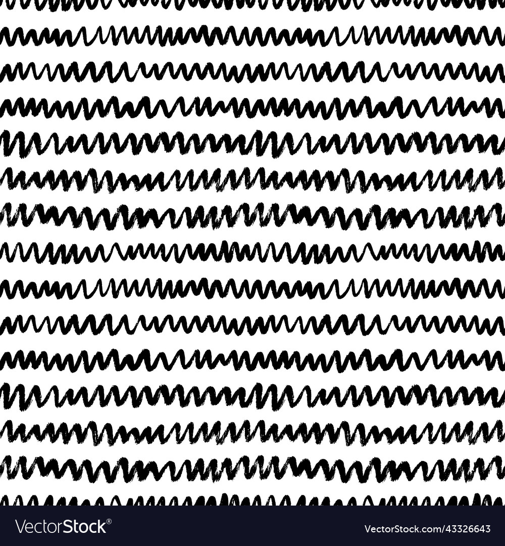 Hand drawn zig zag seamless pattern Royalty Free Vector