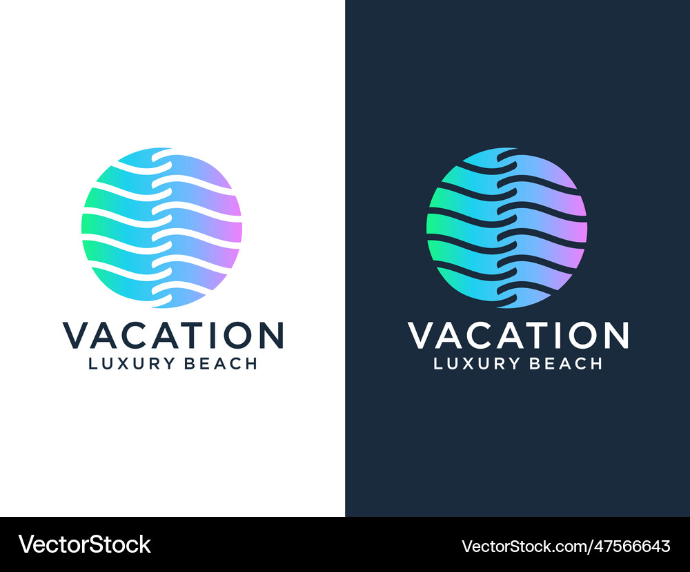 Luxury line logo design with simple and modern Vector Image