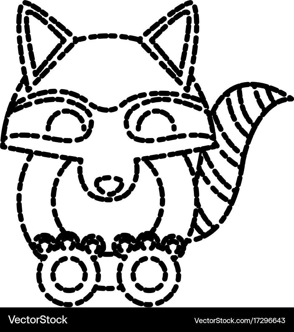 Racoon animal cartoon Royalty Free Vector Image