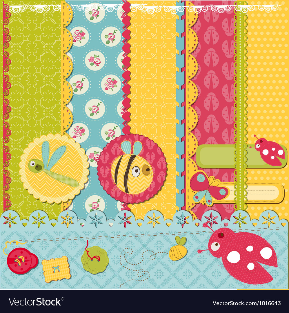 Scrapbook design elements Royalty Free Vector Image