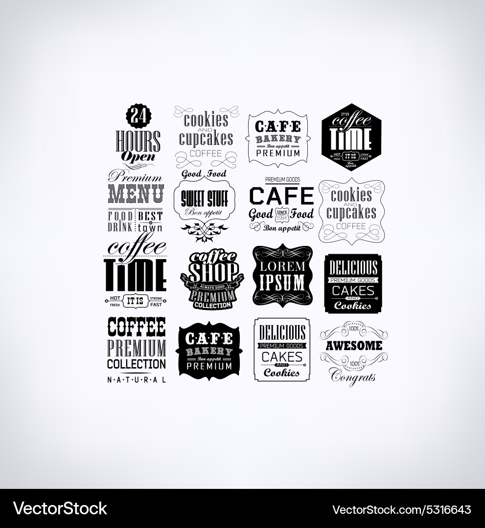 Set of vintage retro Royalty Free Vector Image