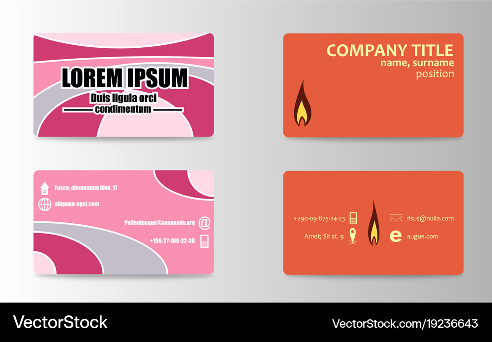 Stylish metro business card template Royalty Free Vector
