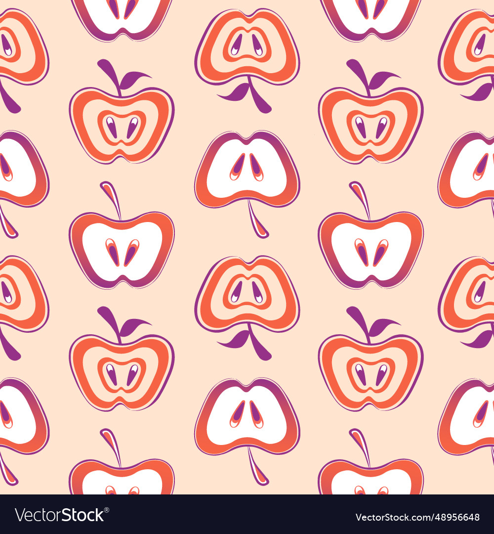 Apple pattern Royalty Free Vector Image - VectorStock