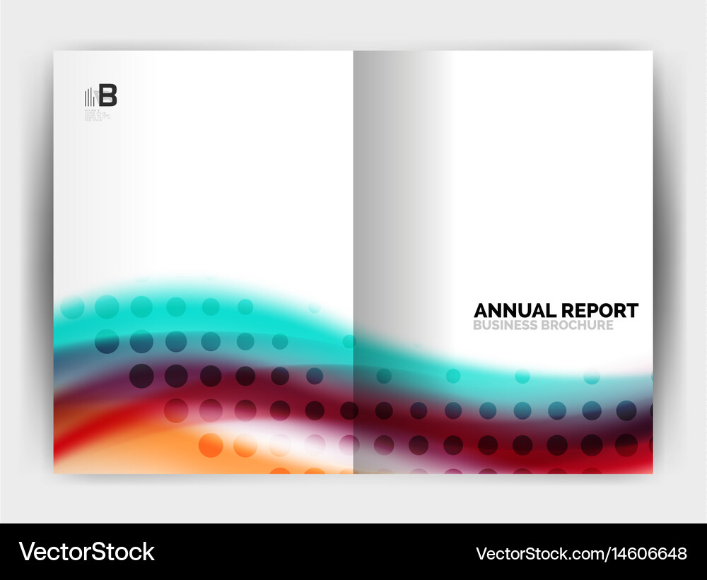Blur wave business print template abstract Vector Image