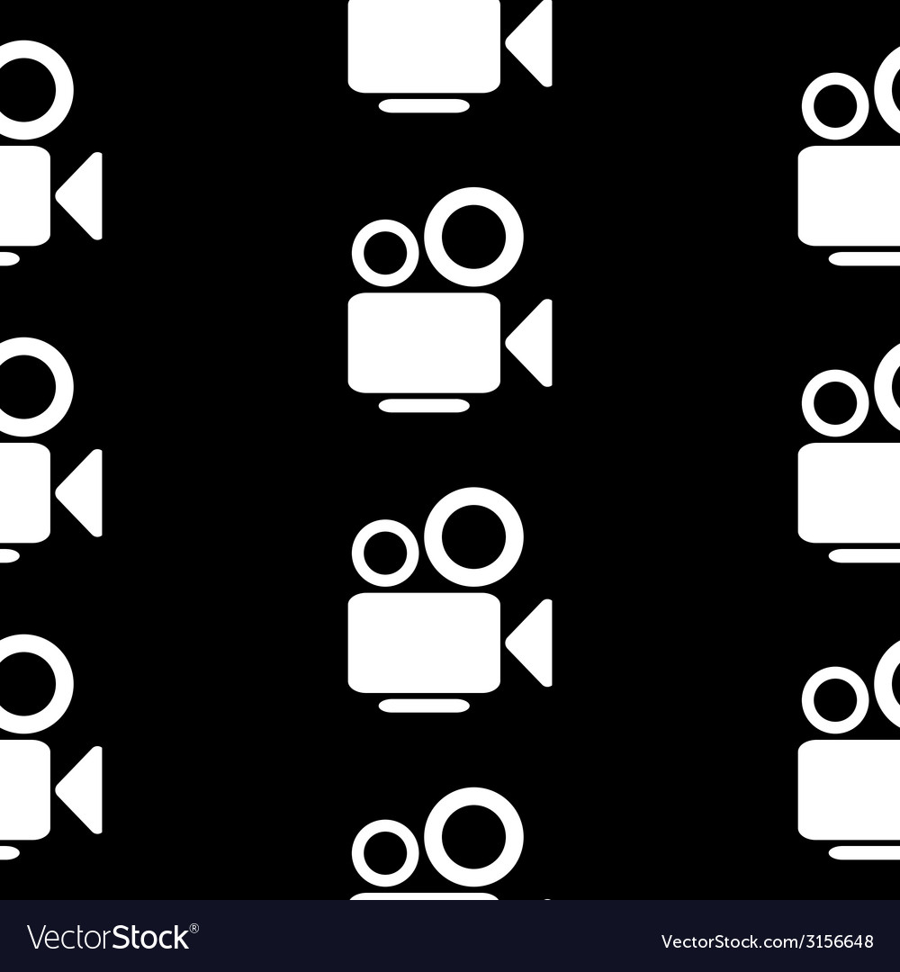 Camera symbol seamless pattern Royalty Free Vector Image