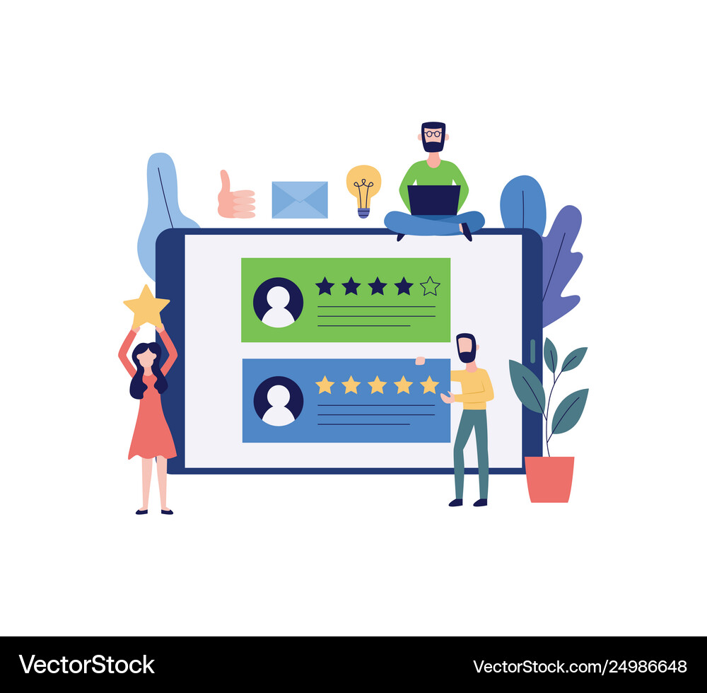 Concept stars rating style feedback consumer or Vector Image