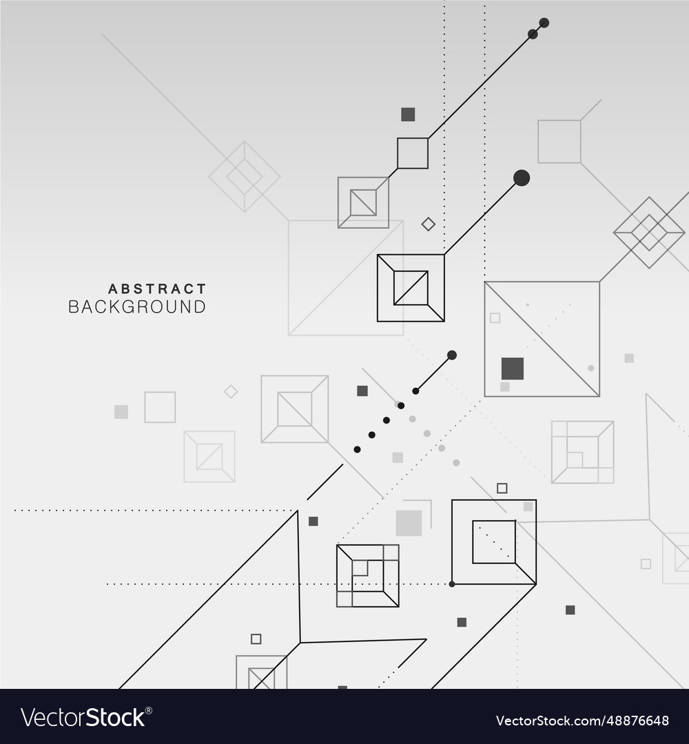 Digital geometric tech elements abstract Vector Image