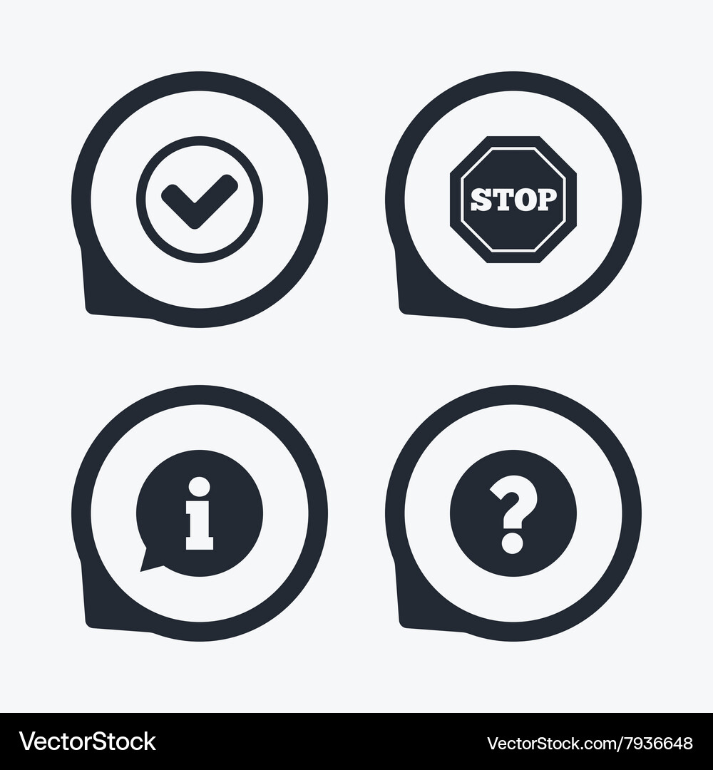 Information icons stop prohibition symbol Vector Image