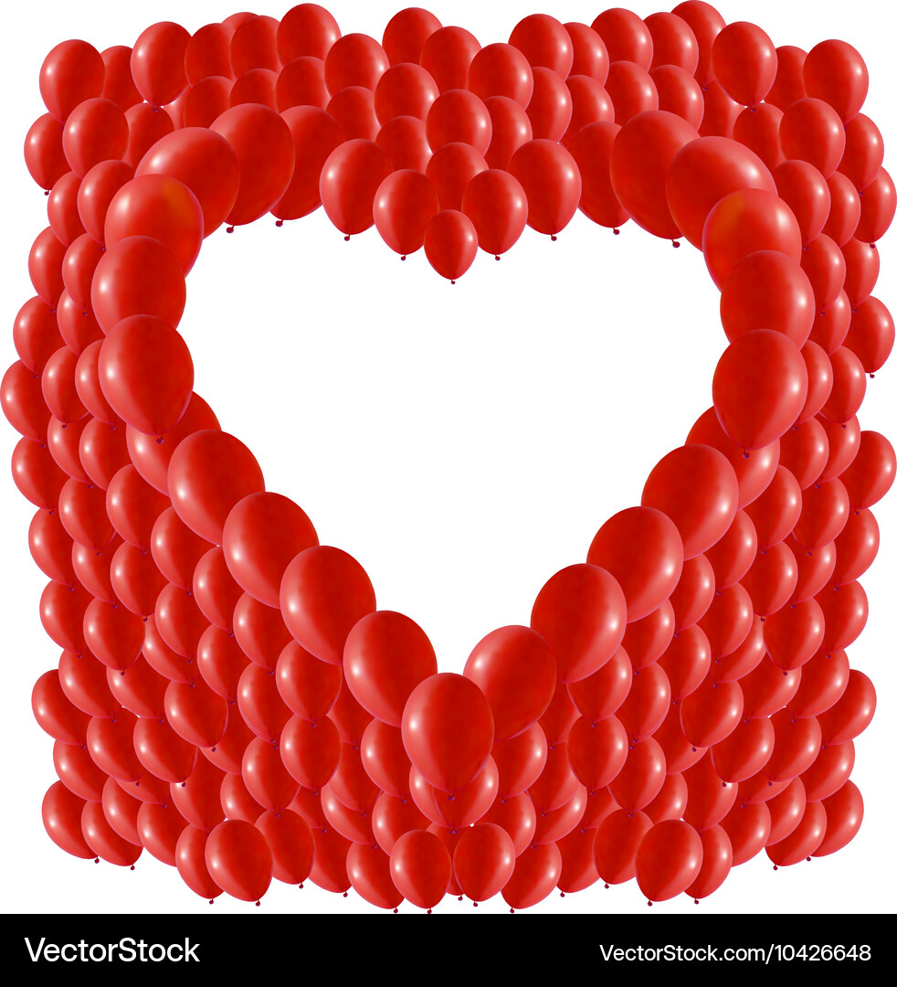 Love heart balloon background Royalty Free Vector Image