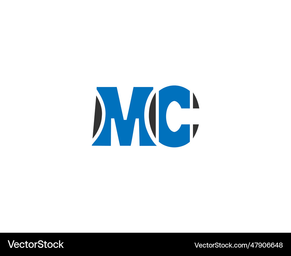 Modern trendy mc abstract letter logo design Vector Image