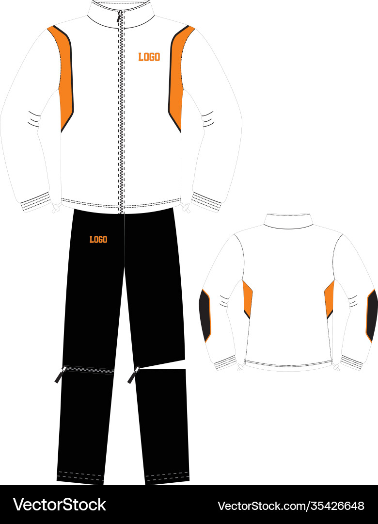 Running wears jackets and trousers Royalty Free Vector Image