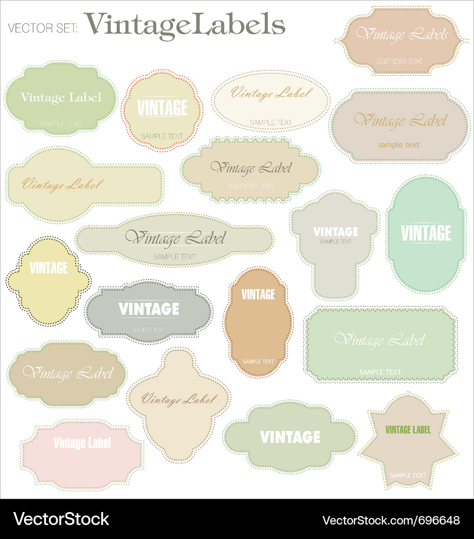 Vintage Label Collection Royalty Free Vector Image