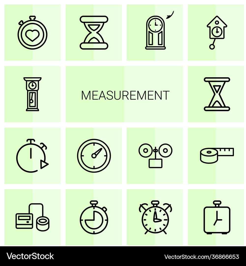 14 measurement icons Royalty Free Vector Image