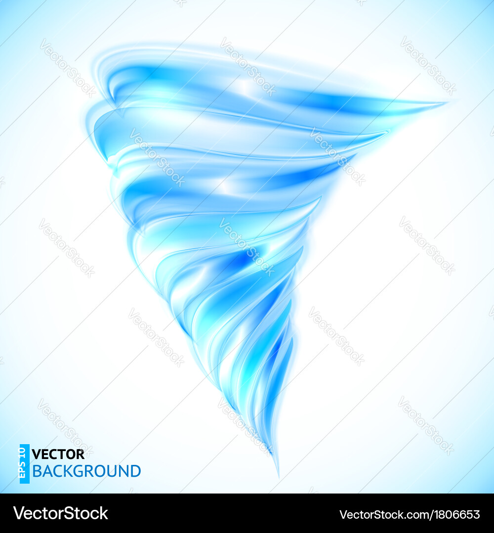 Blue isolated tornado Royalty Free Vector Image