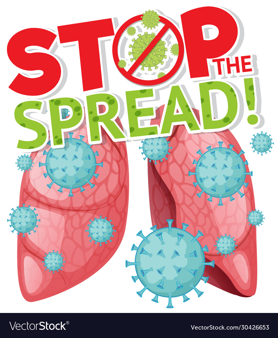 Coronavirus poster design with word stop the Vector Image