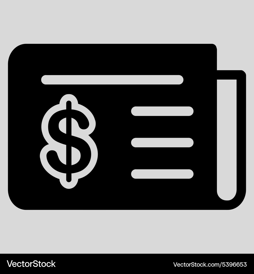Financial news icon from commerce set Royalty Free Vector