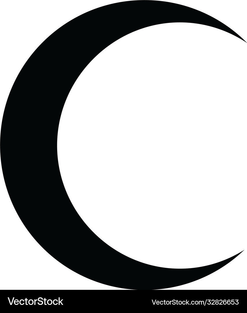 Half moon islam muslim symbol flag Royalty Free Vector Image