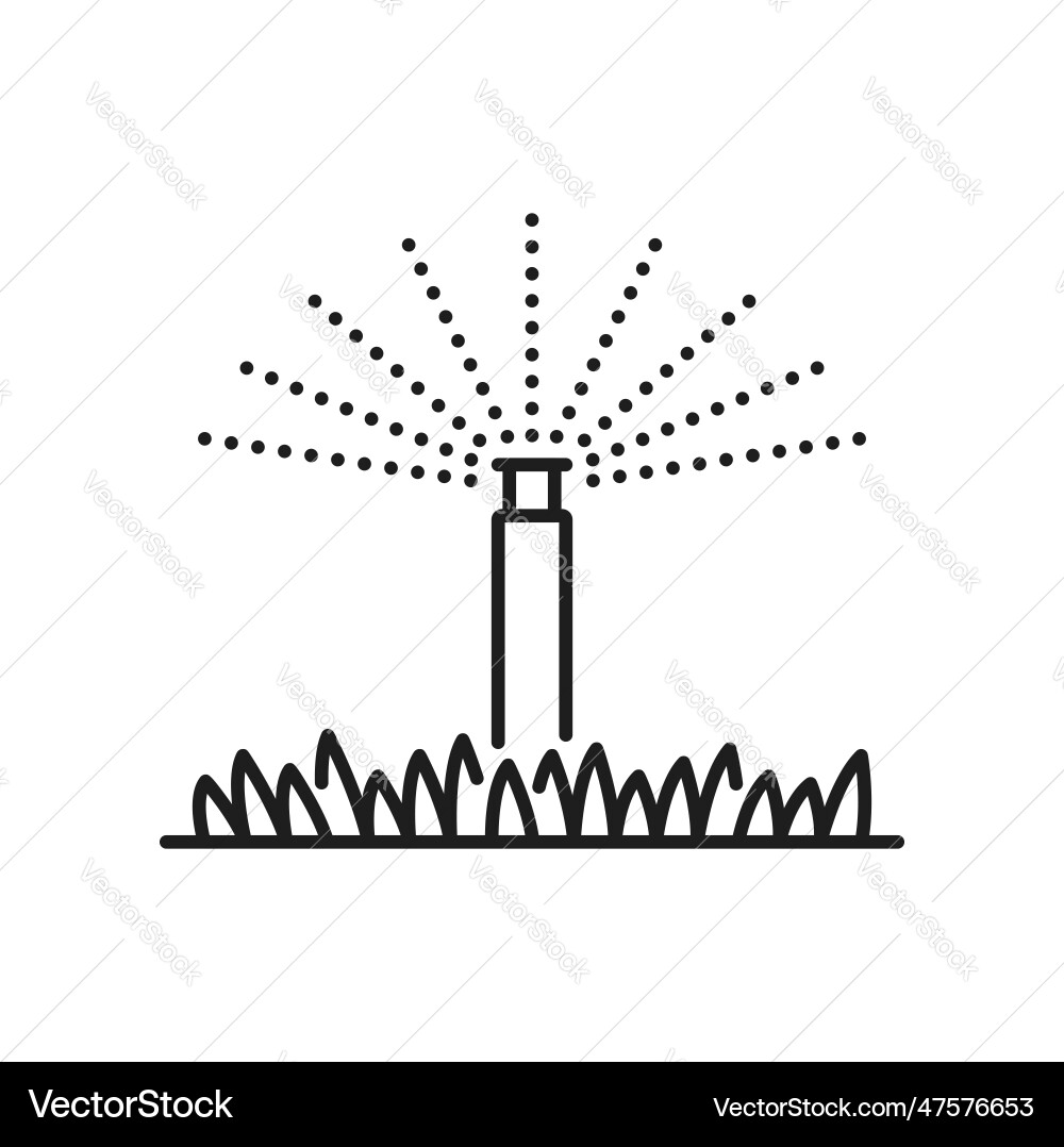 Lawn grass or field irrigation system sprayer icon