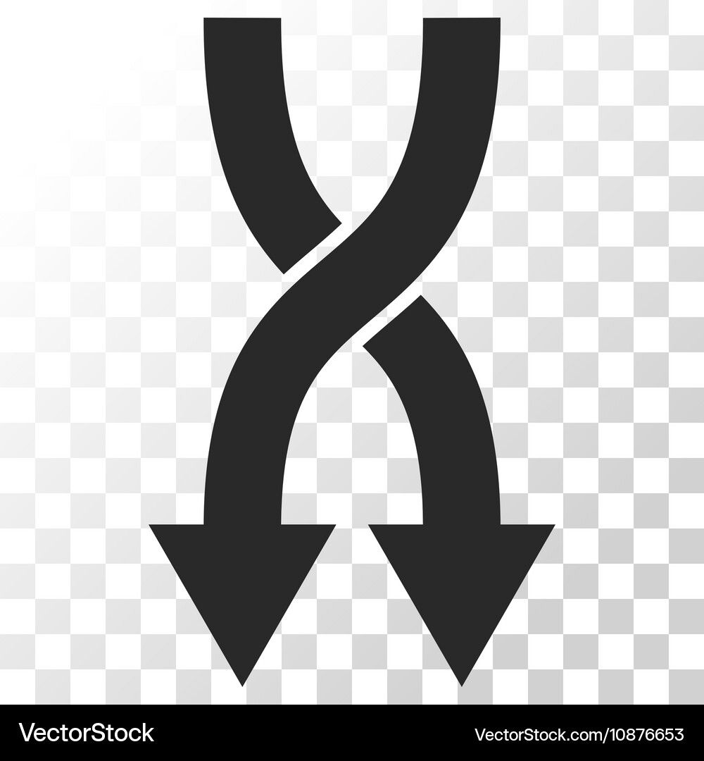 Shuffle Arrows Down Icon Royalty Free Vector Image