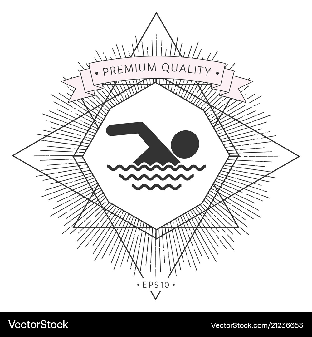 Swim icon symbol symbol Royalty Free Vector Image