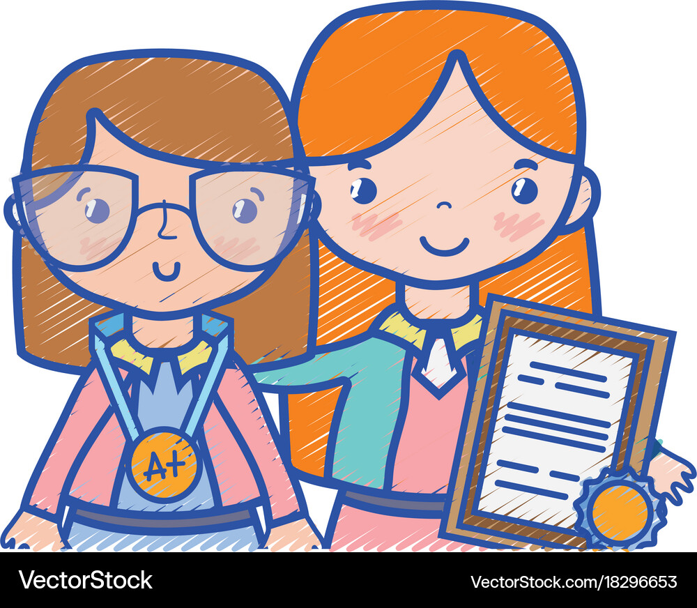 Teacher with student to class education lesson Vector Image