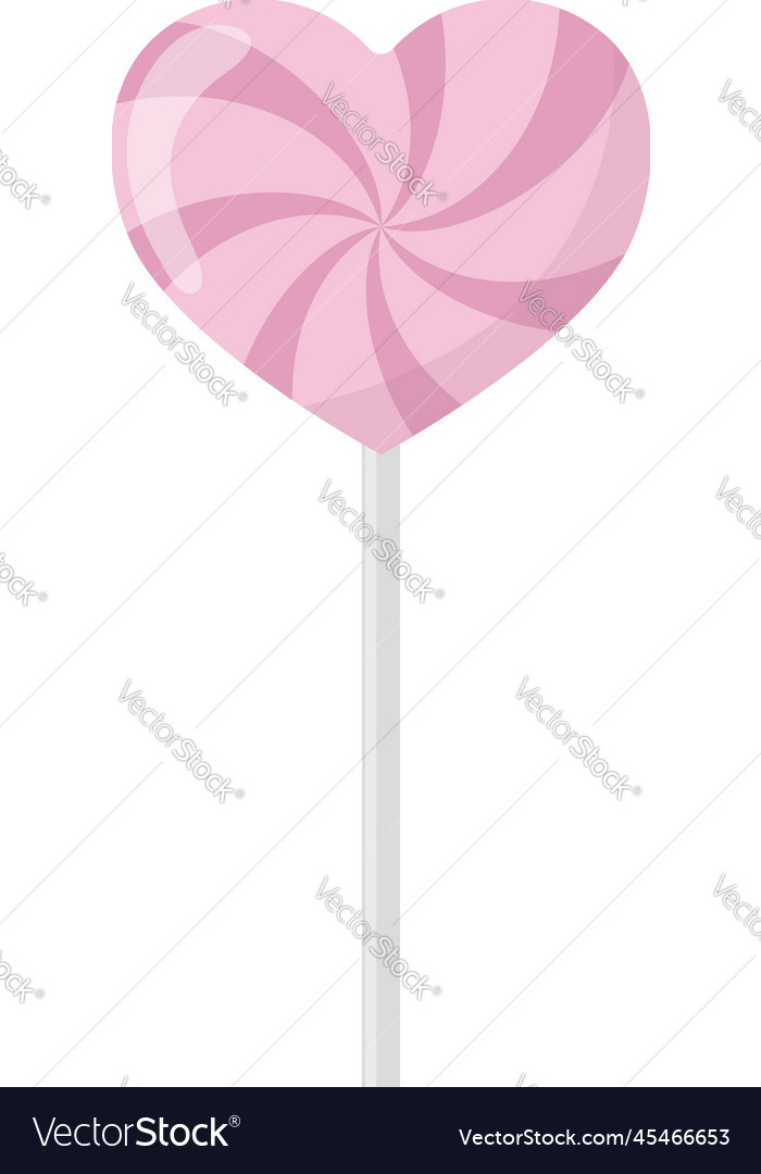Valentines day heart shape lollipop Royalty Free Vector